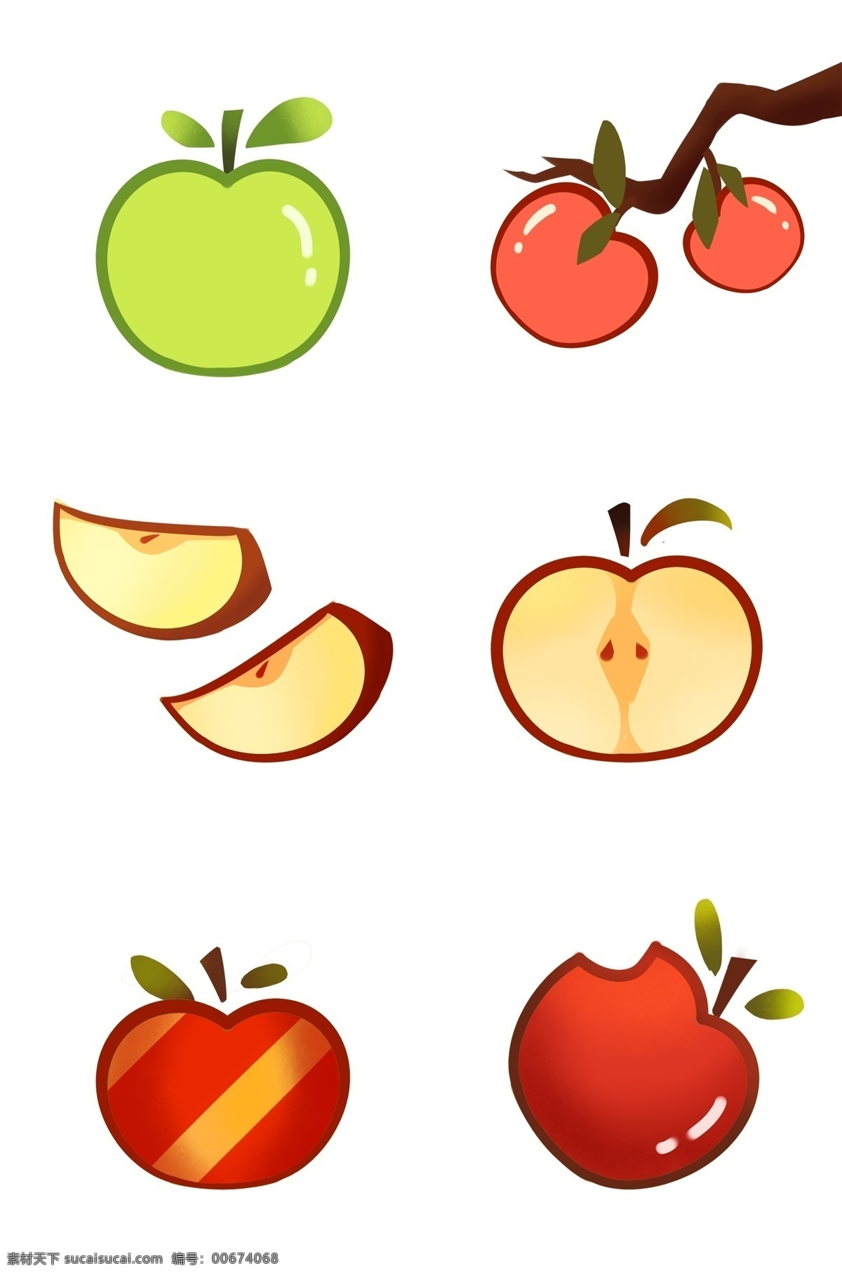 苹果插画卡通苹果素材图片下载-素材编号00674068-素材天下图库