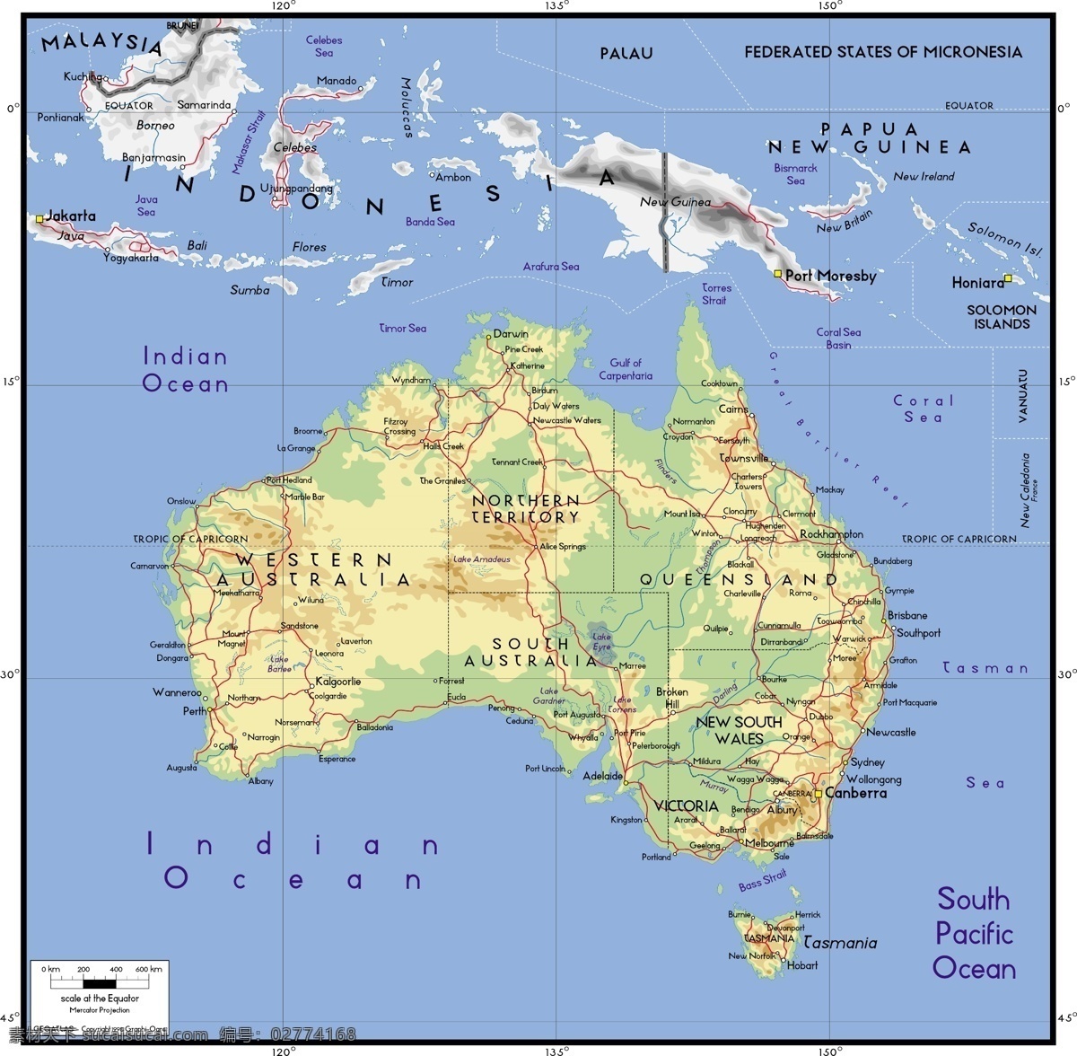 美丽的世界地图矢量素材澳大利亚地图素材图片下载-素材编号02774168-素材天下图库