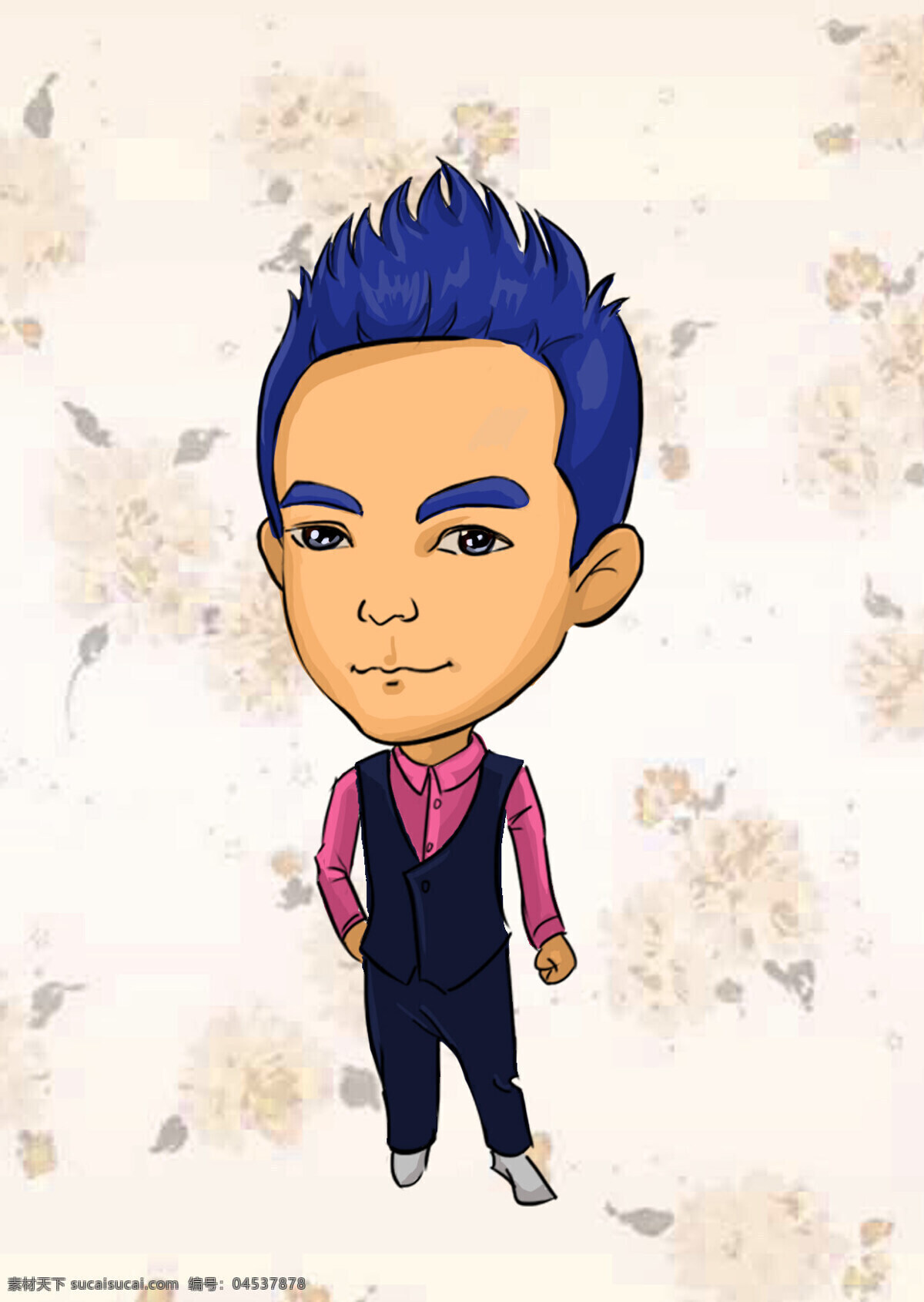 手绘人物漫画素材图片下载-素材编号04537878-素材天下图库