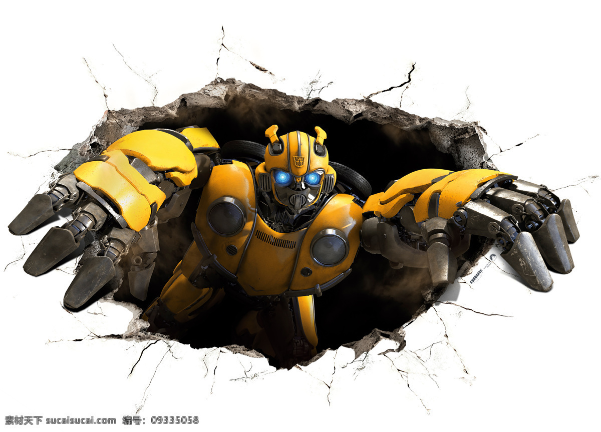 电影大黄蜂海报3D三维立体地贴素材图片下载-素材编号09335058-素材天下图库