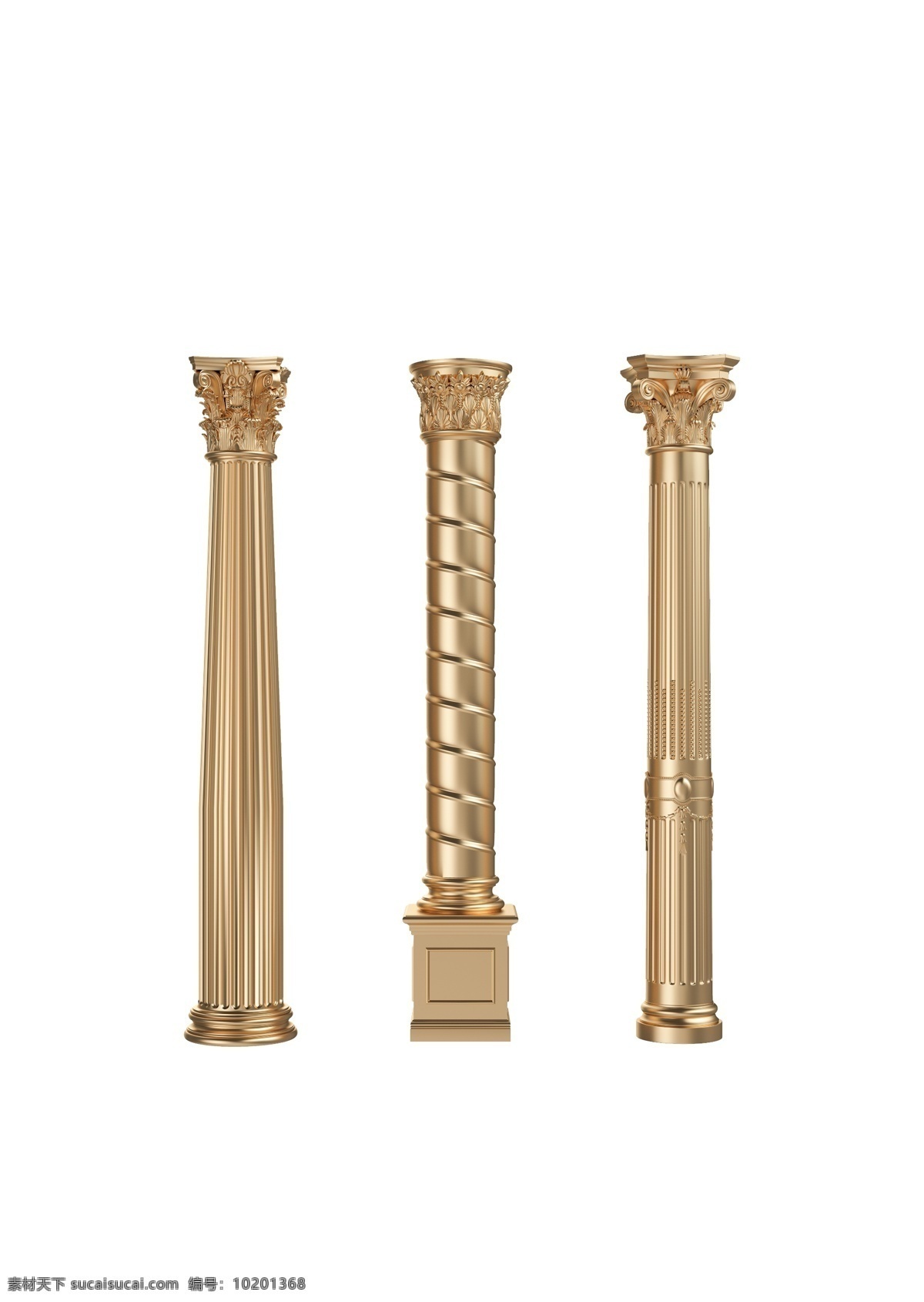 欧式金色罗马柱装饰元素素材图片下载-素材编号10201368-素材天下图库