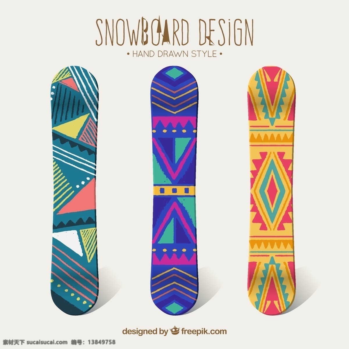 三滑雪板图案设计素材图片下载-素材编号13849758-素材天下图库