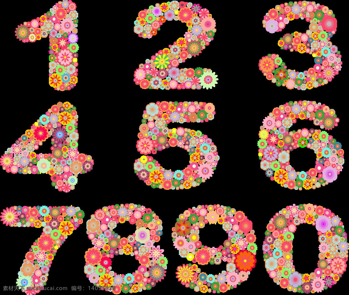 鲜花数字素材图片下载-素材编号14033938-素材天下图库